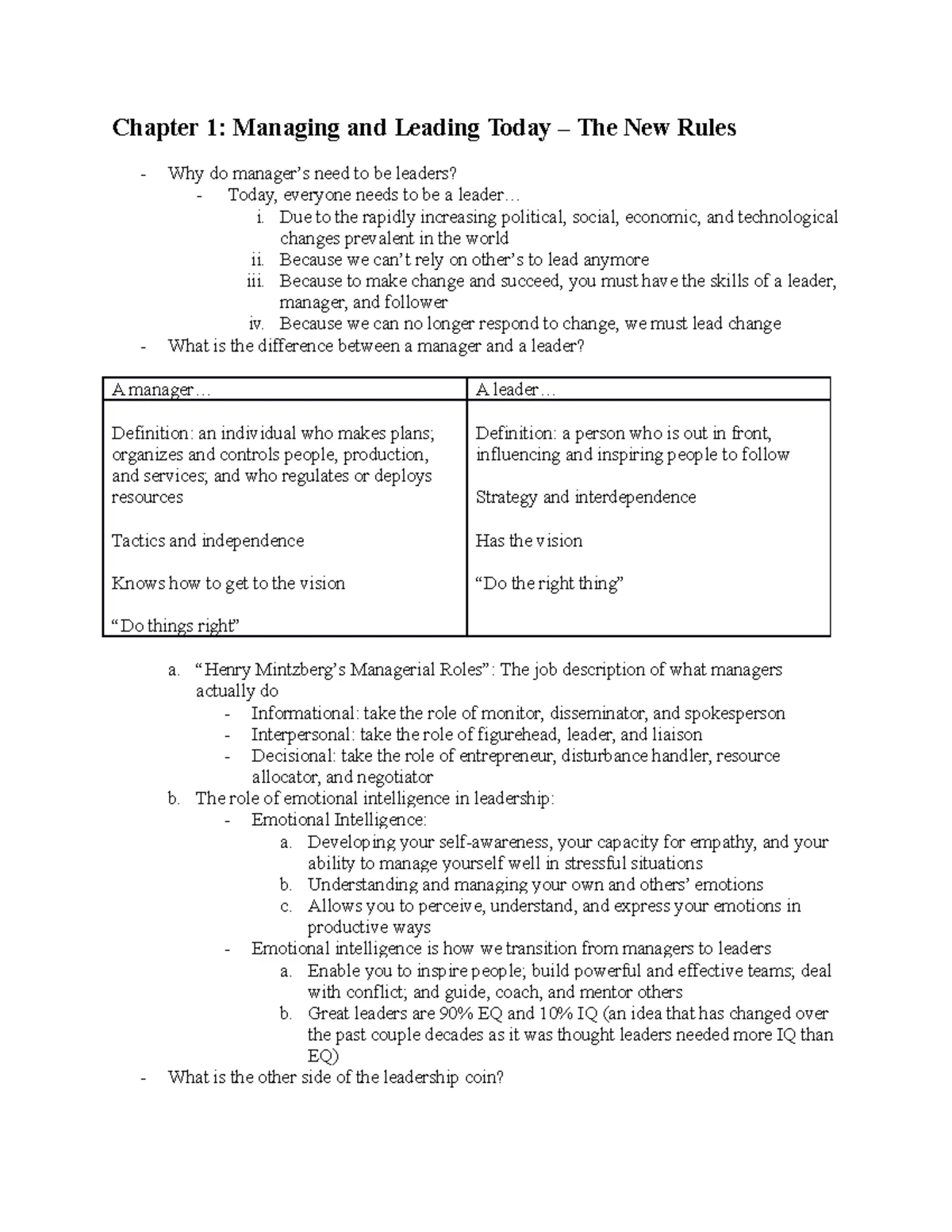 Principles of Management Midterm Exam Study Guide - McKee Chapter 1 ...