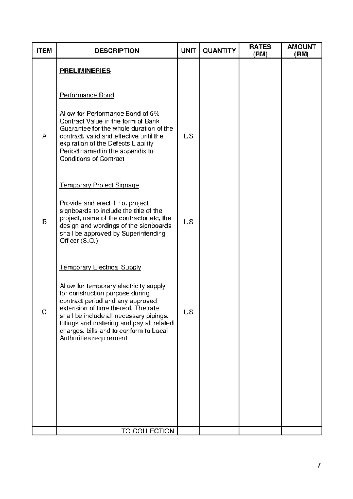 BQ - Provisional and Prime Cost Sums Summary for Preliminaries - Studocu