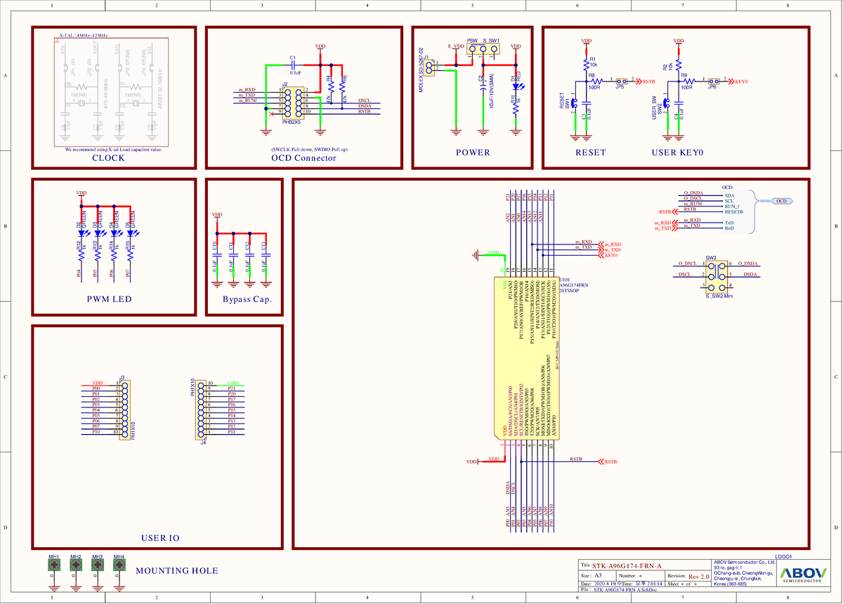 STK Schematic for A96G174FRN - Rev 2.0 Overview - Studocu