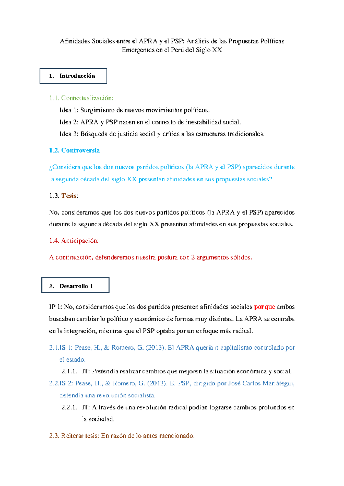 PC1 - Esquema: Afinidades Sociales entre APRA y PSP en el Perú del ...