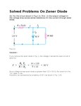 Chapter 2 Solved Problems on Zener Diode (Electronics Circuit Analysis) - Studocu