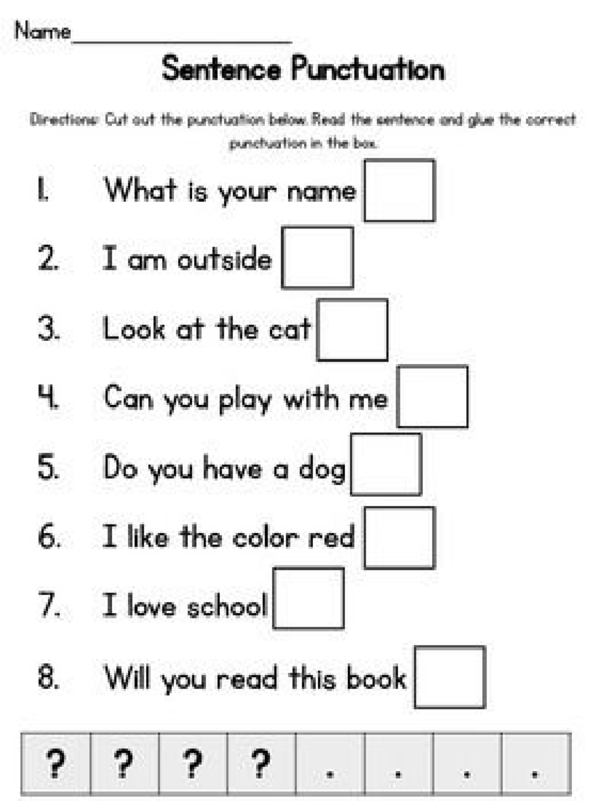 Simple Sentence Punctuation Directions for Practice - Studocu