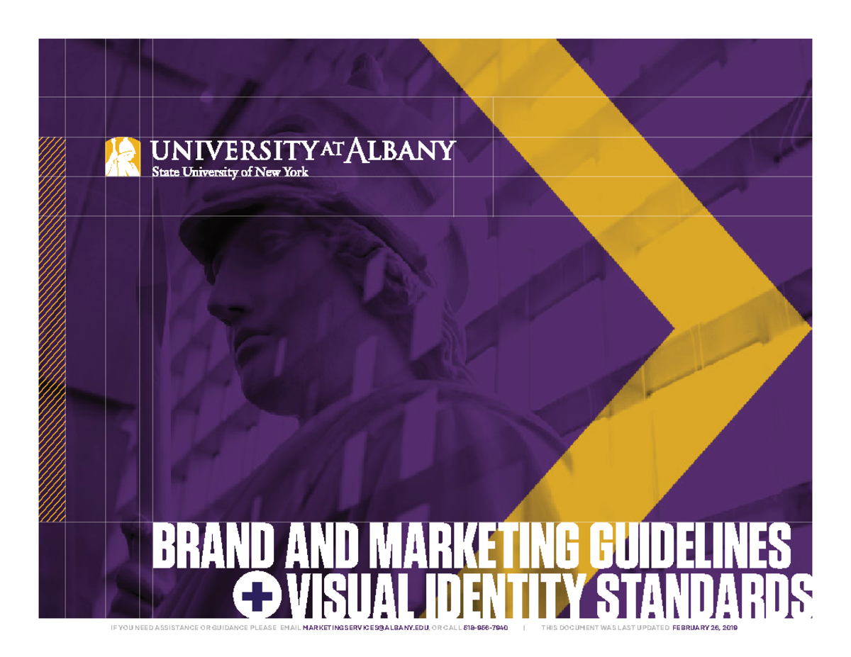 University at Albany Brand & Marketing Guidelines (Updated Feb 2019 ...