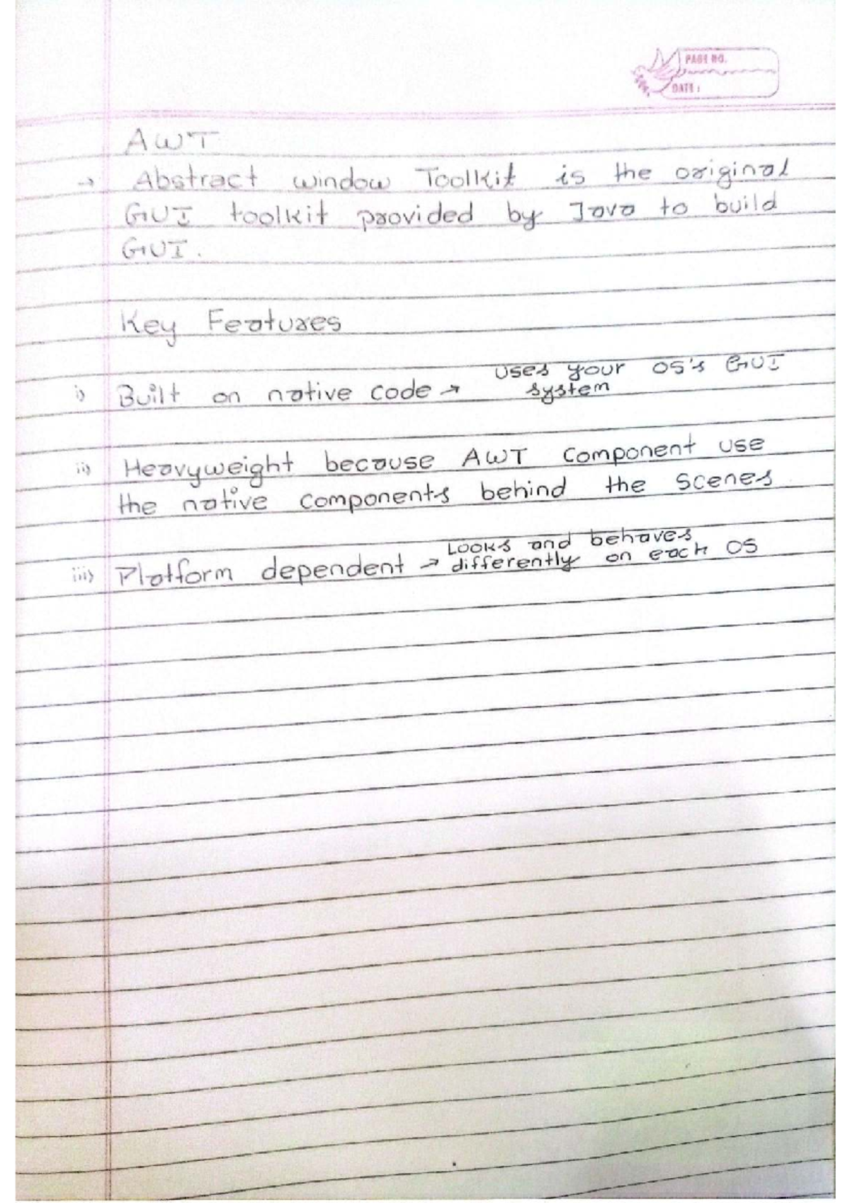 Java GUI Programming: AWT & Swing Overview (CS101) - Studocu