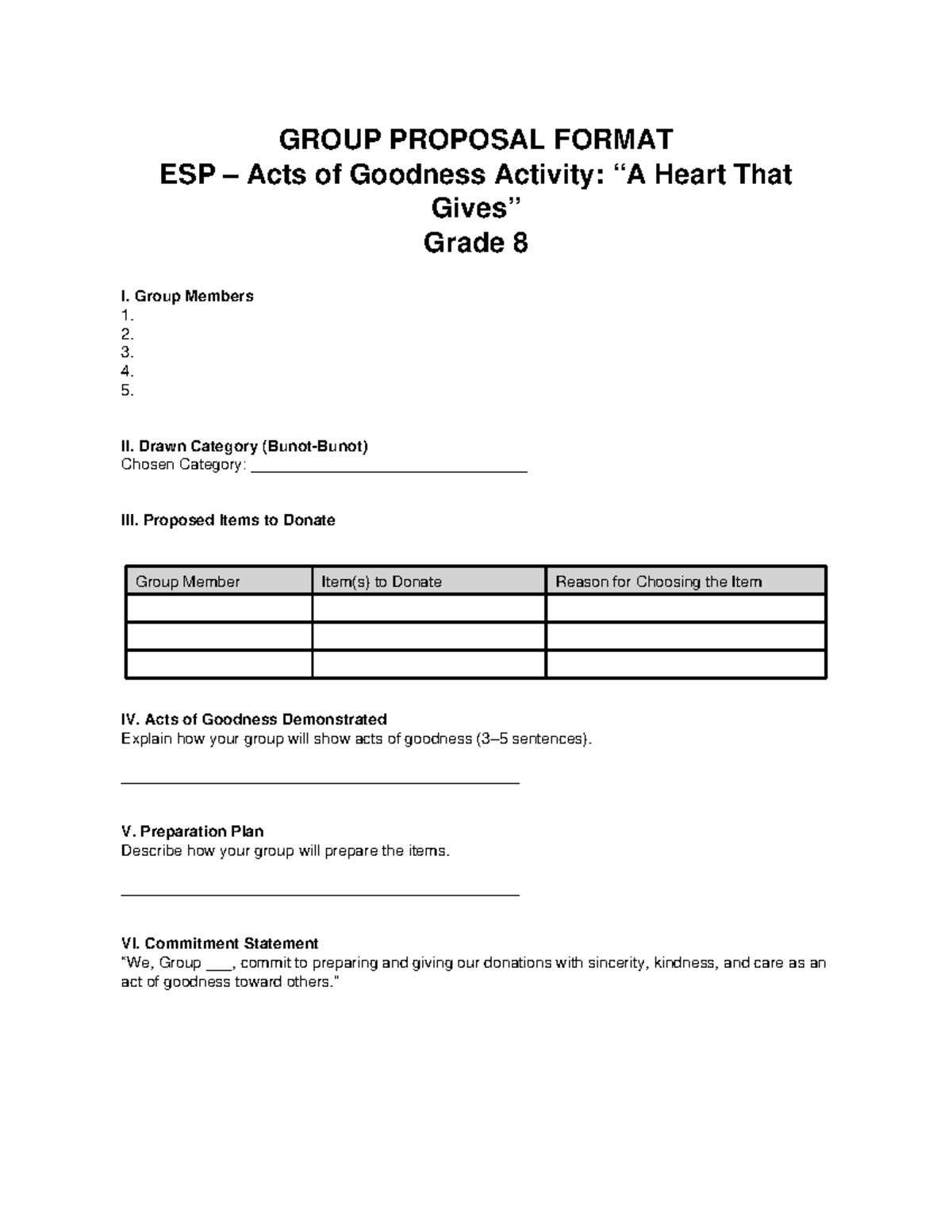 ENG Proposal Form - GROUP PROPOSAL FORMAT ESP – Acts of Goodness ...