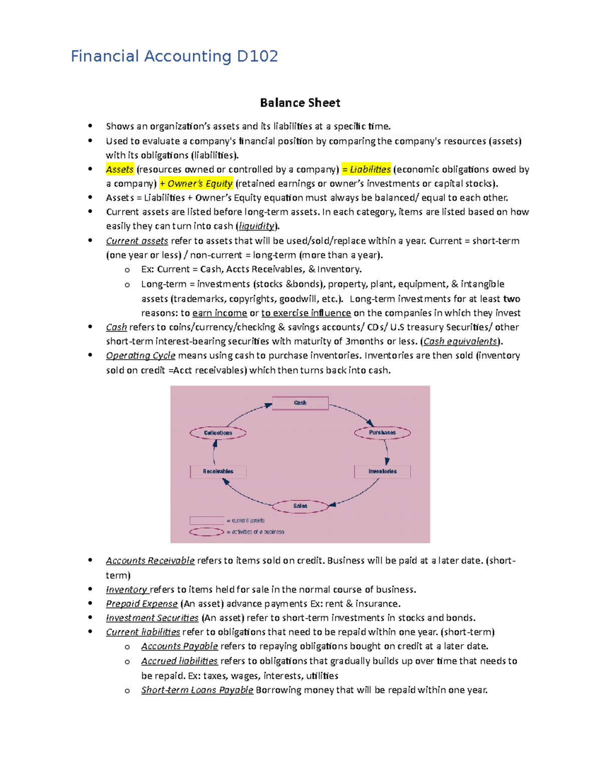 D102 notes - Tips for OA: Know your debits from your credits. Identify ...
