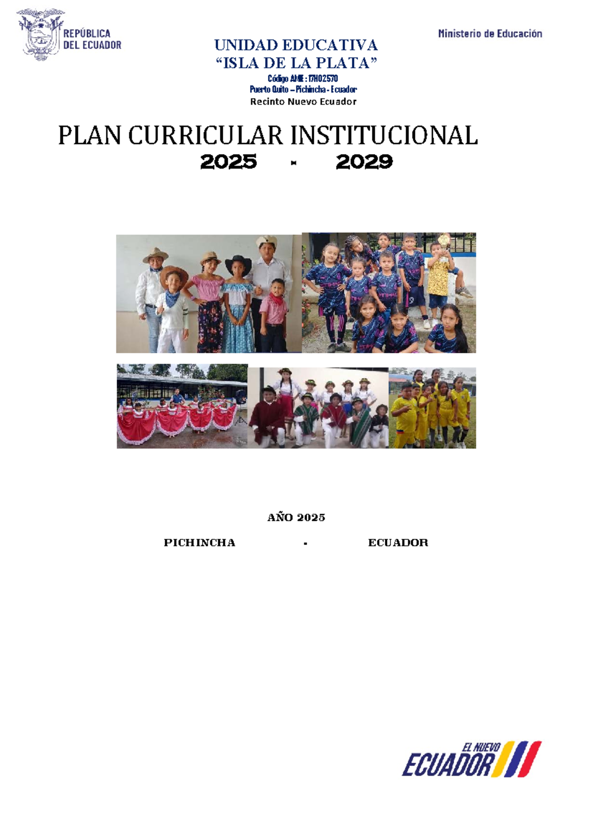 Plan Curricular Institucional 2025-2029 - Unidad Educativa 17H02570 ...