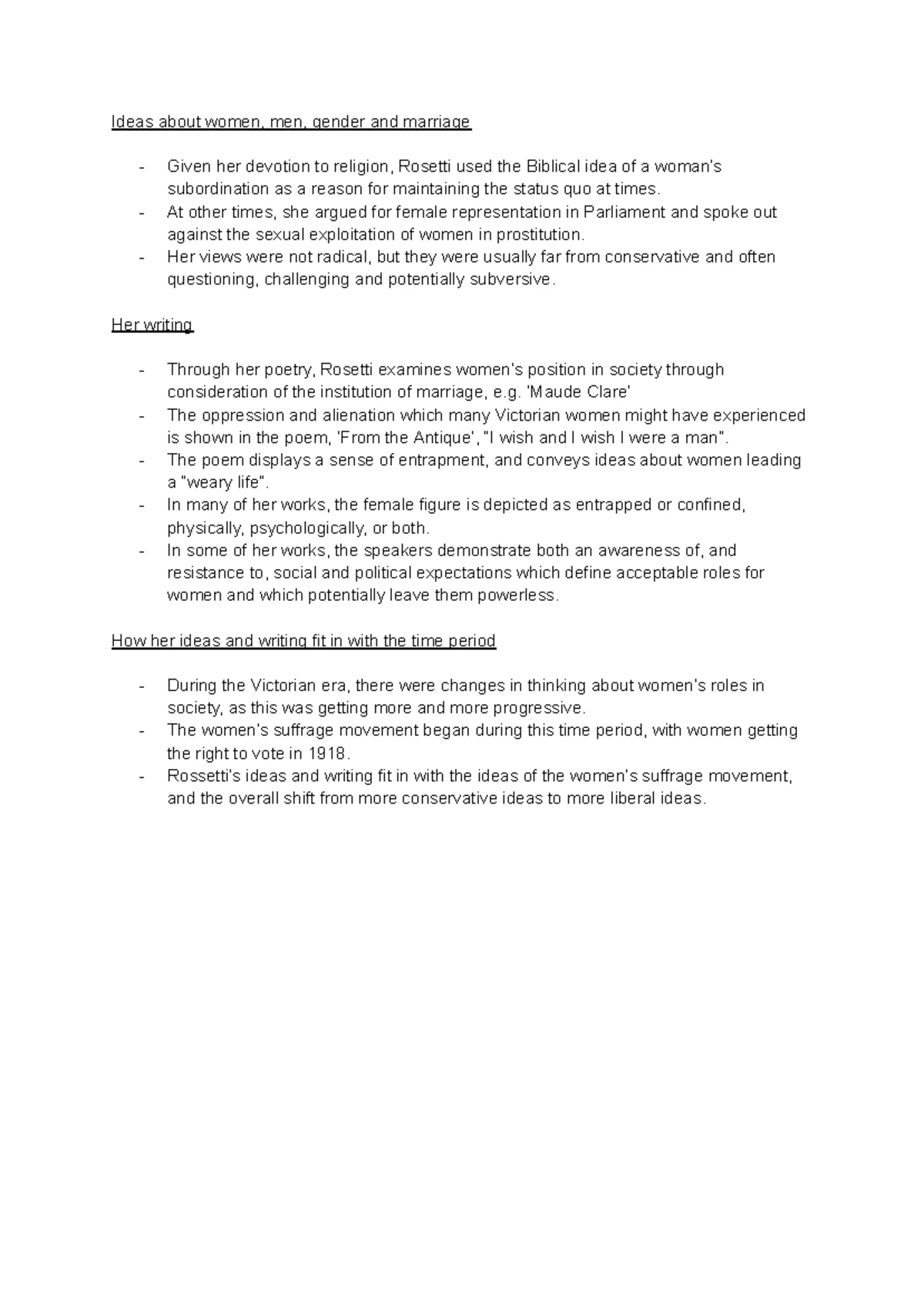 Christina Rossetti's Poem "Memory": A Summary and Analysis - Studocu