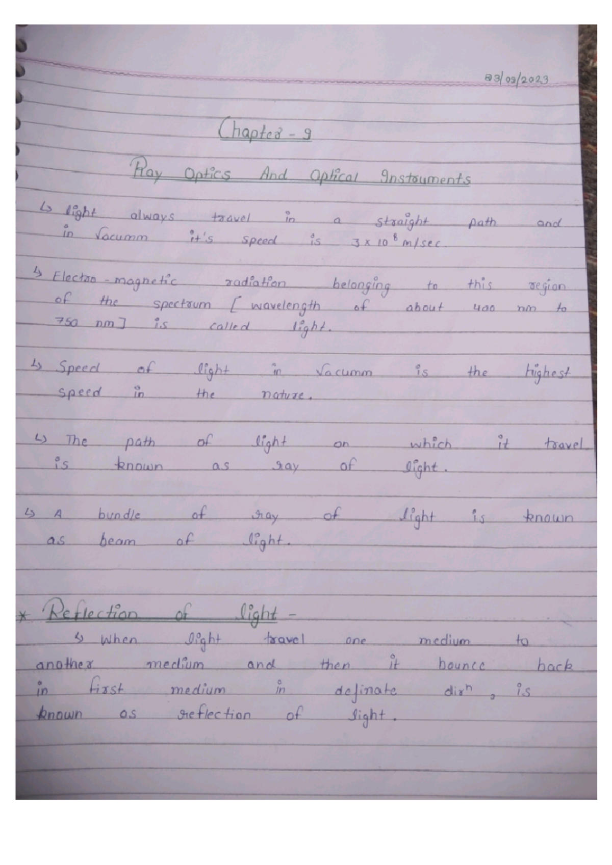 Chapter 9 Ray Optics Chapter 9 Ray Optics And Optical Instruments