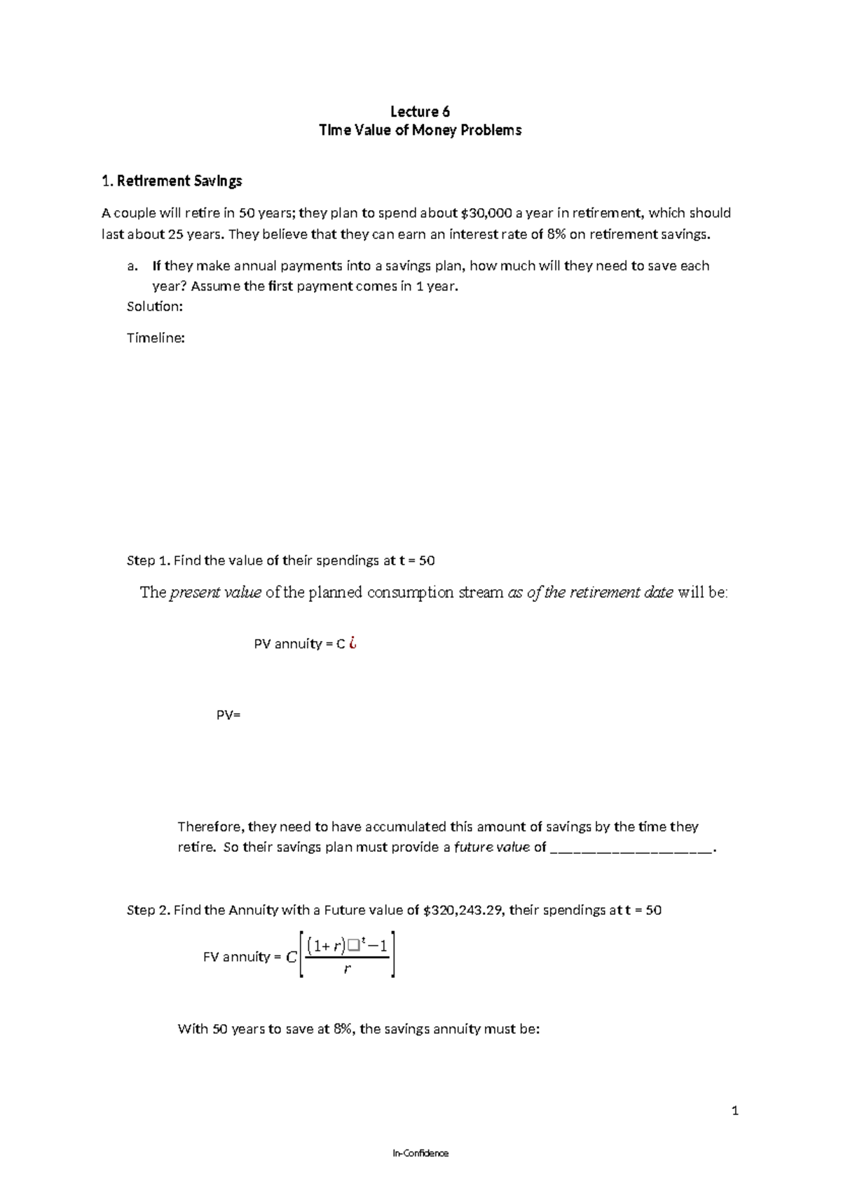 Lecture 6: Time Value of Money & Retirement Savings Strategies - Studocu