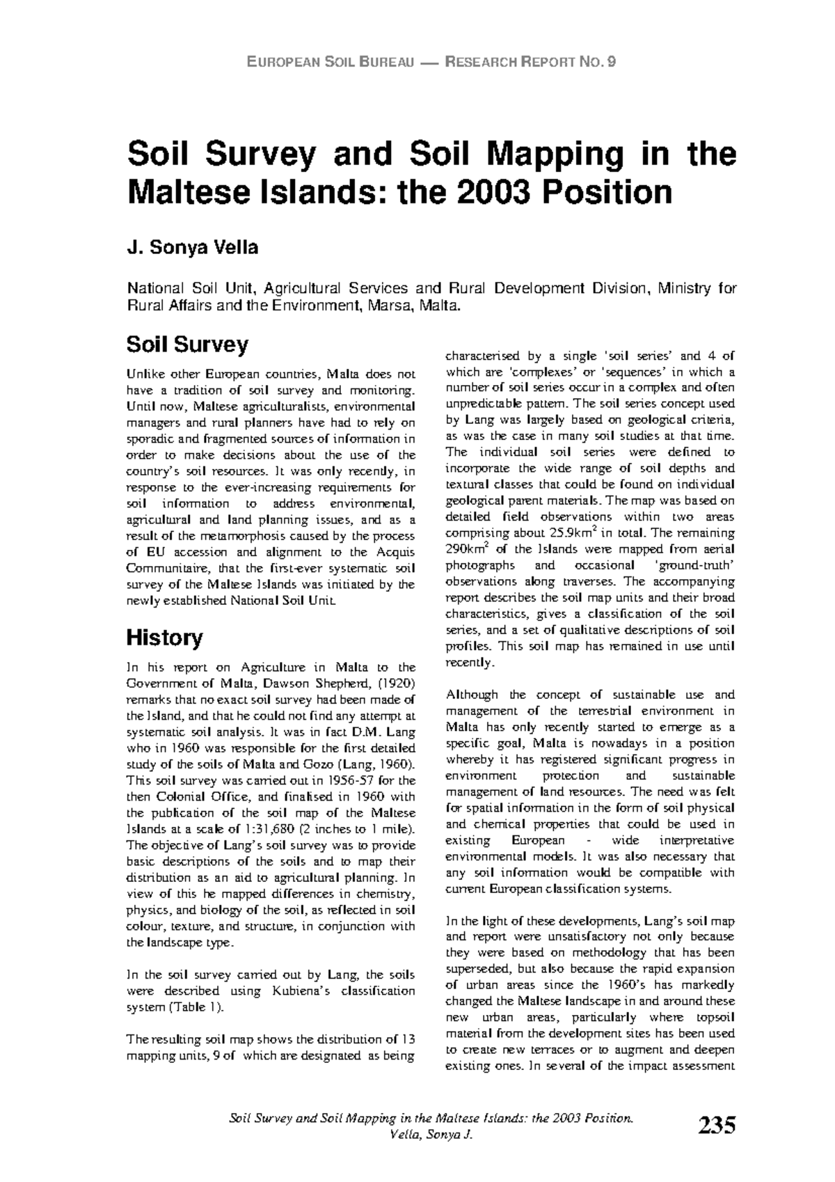 Soil Survey and Mapping in Malta: Research Report No. 9 - Studocu