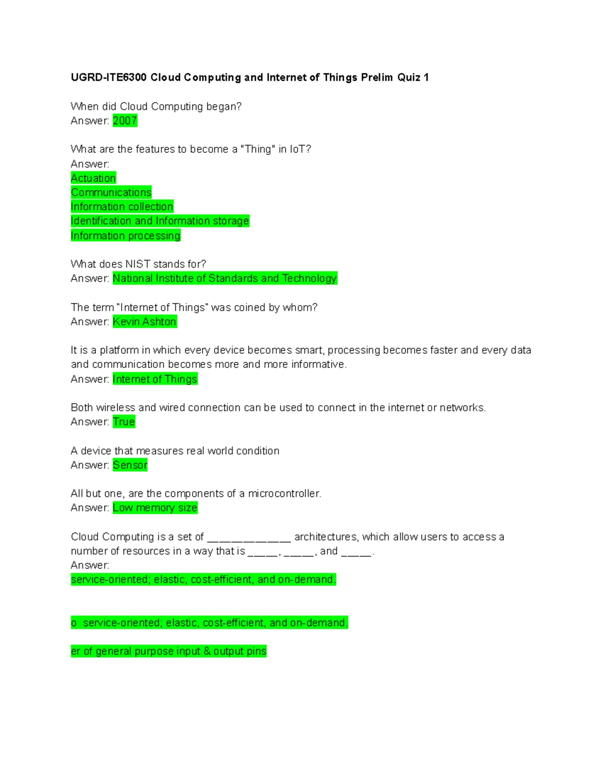 Data Communications and Networking 4 Midterm Exam - Which statement describes the QoS ...