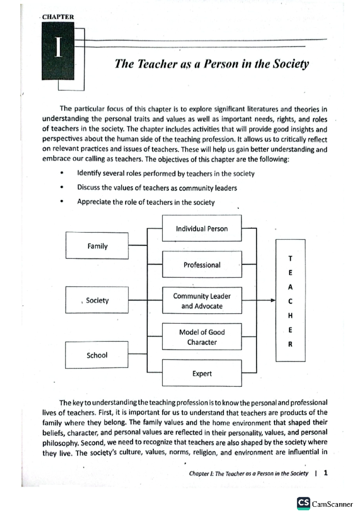 CS Teaching Profession: Chapter 1 - The Teacher in Society and Roles ...