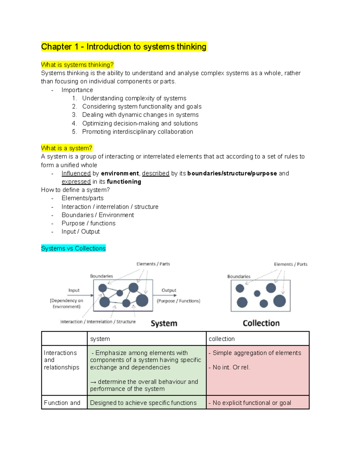 IE2141 Lesson 1: Introduction to Systems Thinking - Studocu