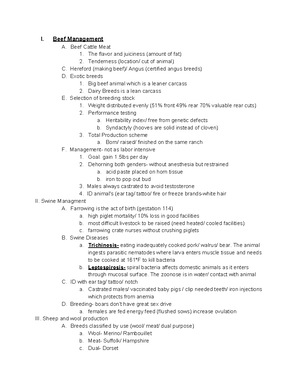 AVS 101 Quiz: Key Questions on Animal Agriculture and Behavior - Studocu