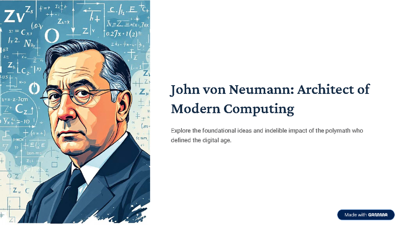 John von Neumann: Foundations of Modern Computing (CS101) - Studocu