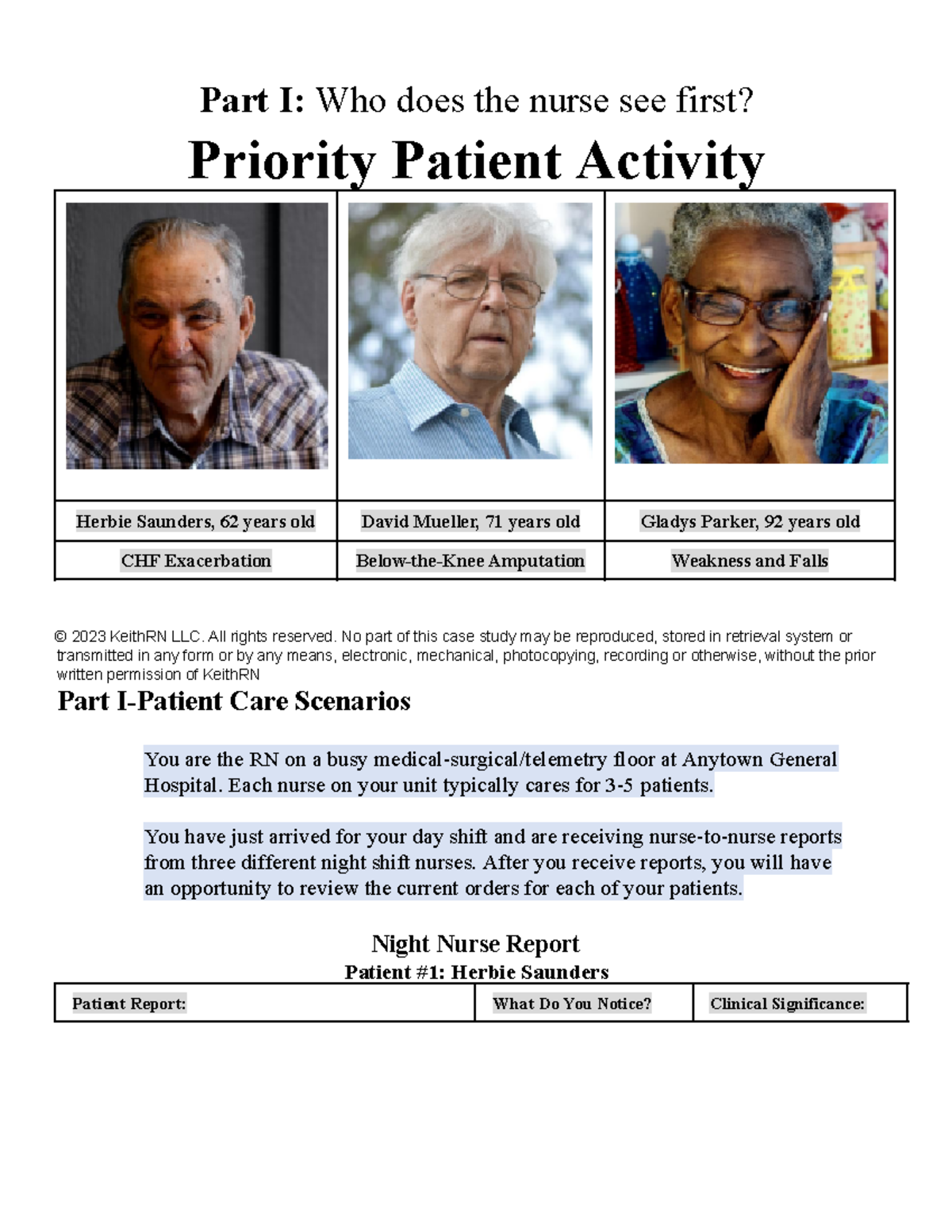 Module 4 - Priority Patient Activity Case Study Part I - KeithRN - Studocu