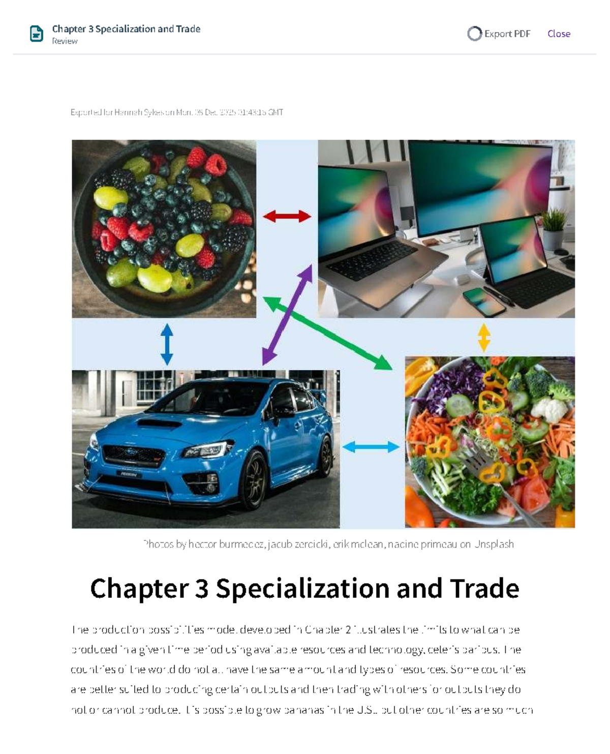 Chapter 3: Specialization and Trade - Lecture Notes - Studocu