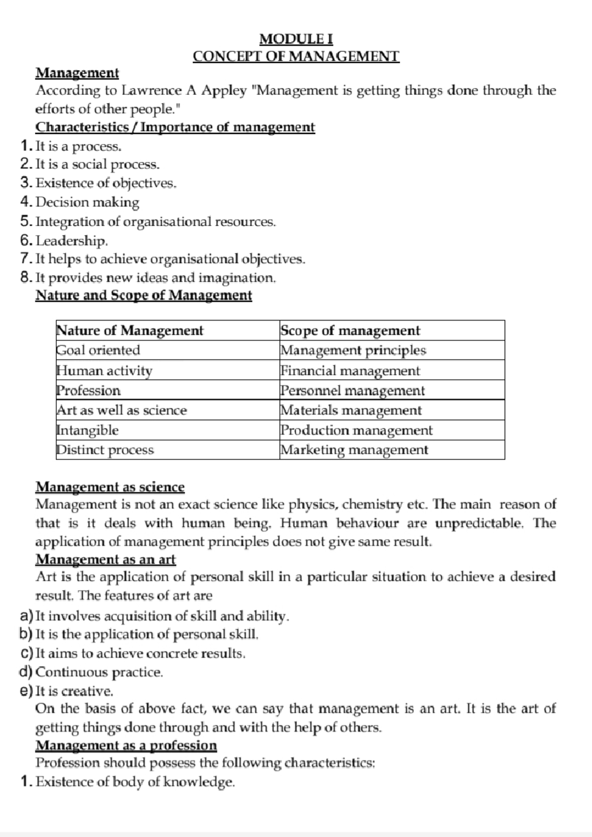 Business Management, Module 1 - B.COM - Studocu