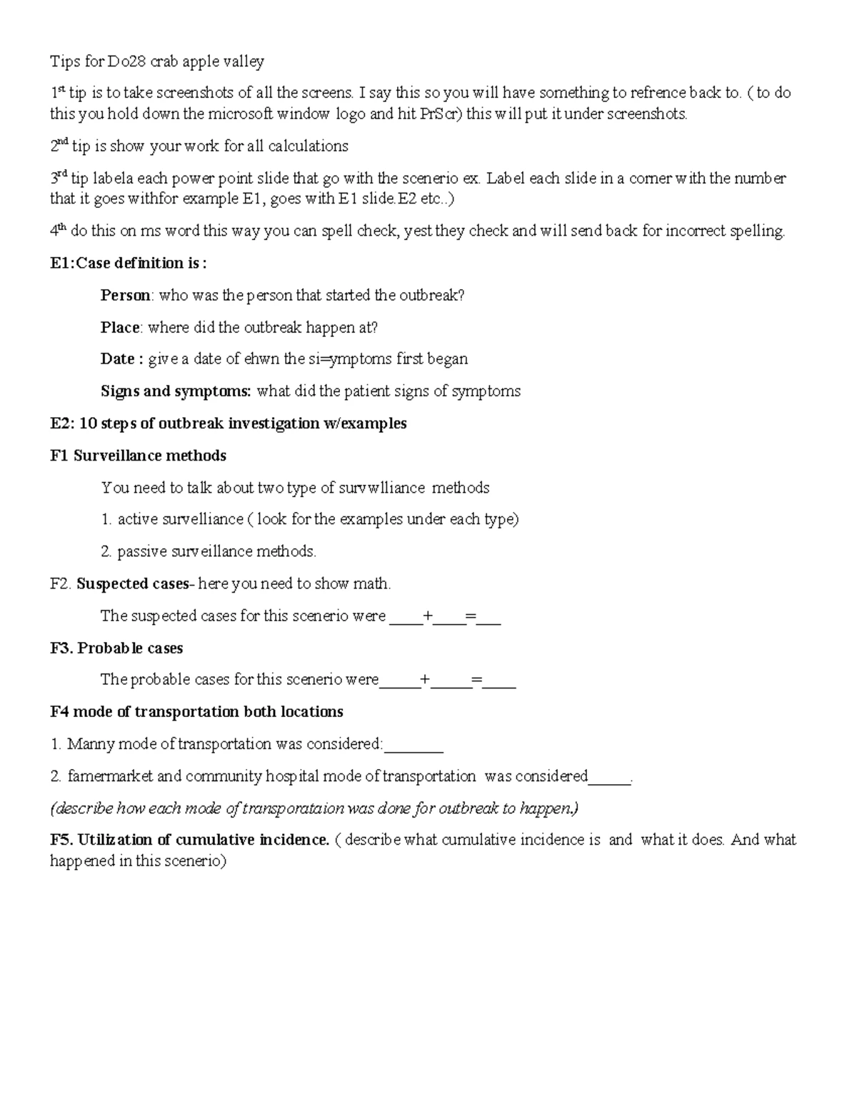WGU D028 AJM3 Plague Outbreak Simulation: Crab Apple Valley ...