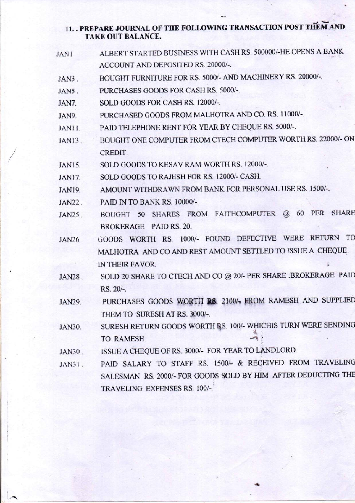 11. Journal Transactions and Balances - Tally Sums Analysis - Studocu