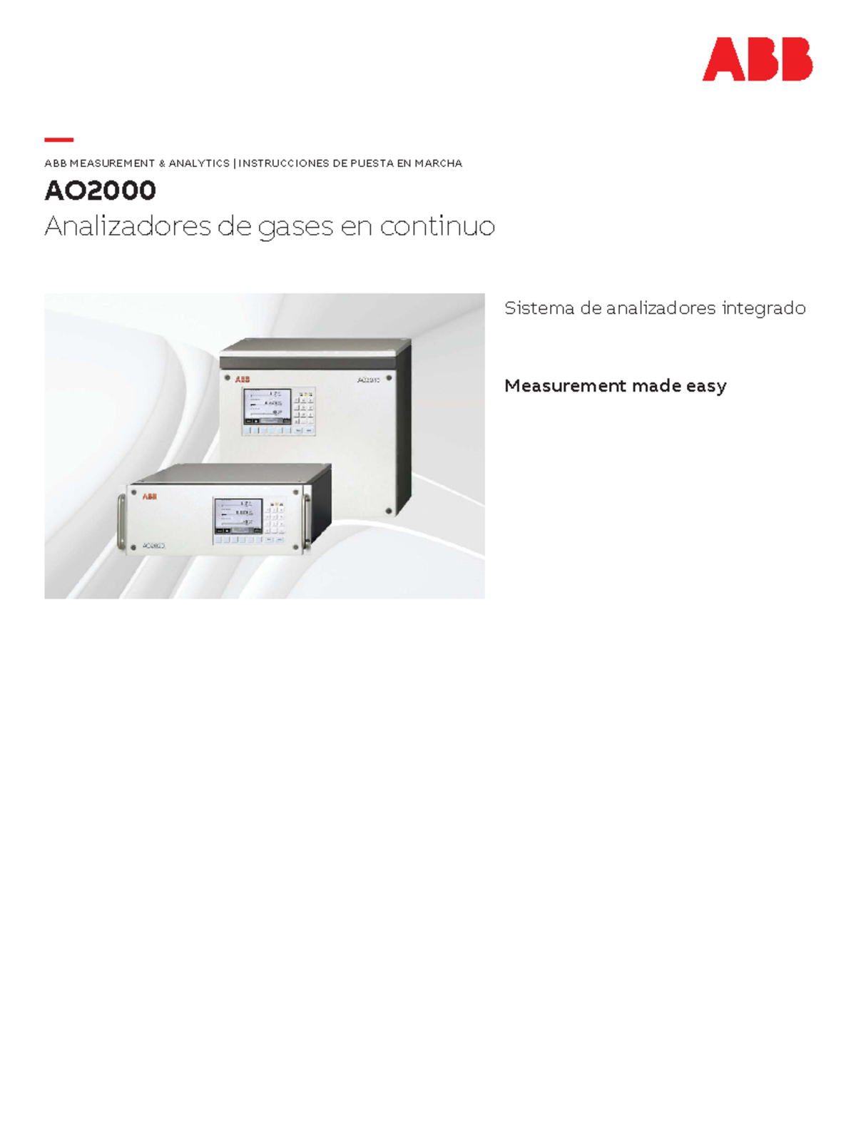 CI AO2000 C-ES - Instrucciones de Puesta en Marcha para Analizadores de ...