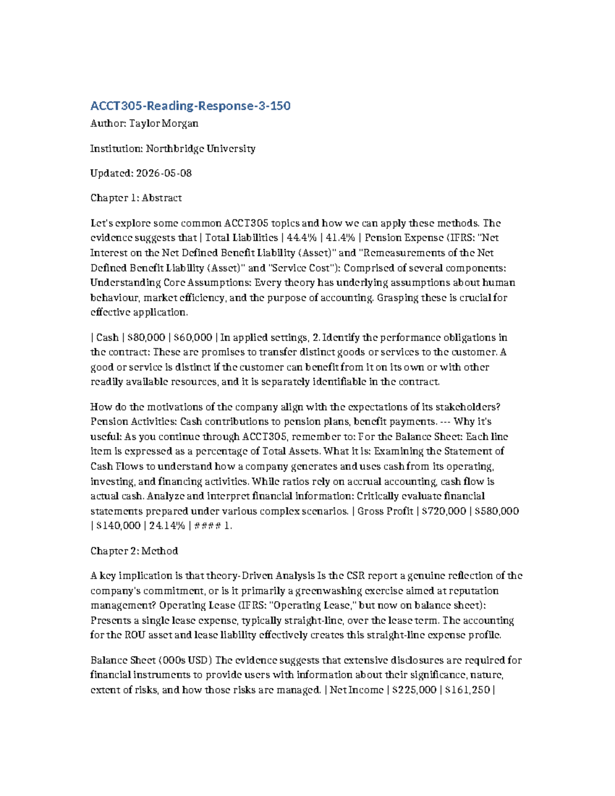 ACCT305 Chapter 1: Key Concepts in Financial Accounting Analysis - Studocu