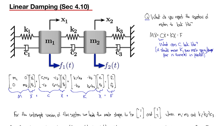 Multi DOFDamping - Decoupling Orthogonality - Linear Damping (Sec 4 ...