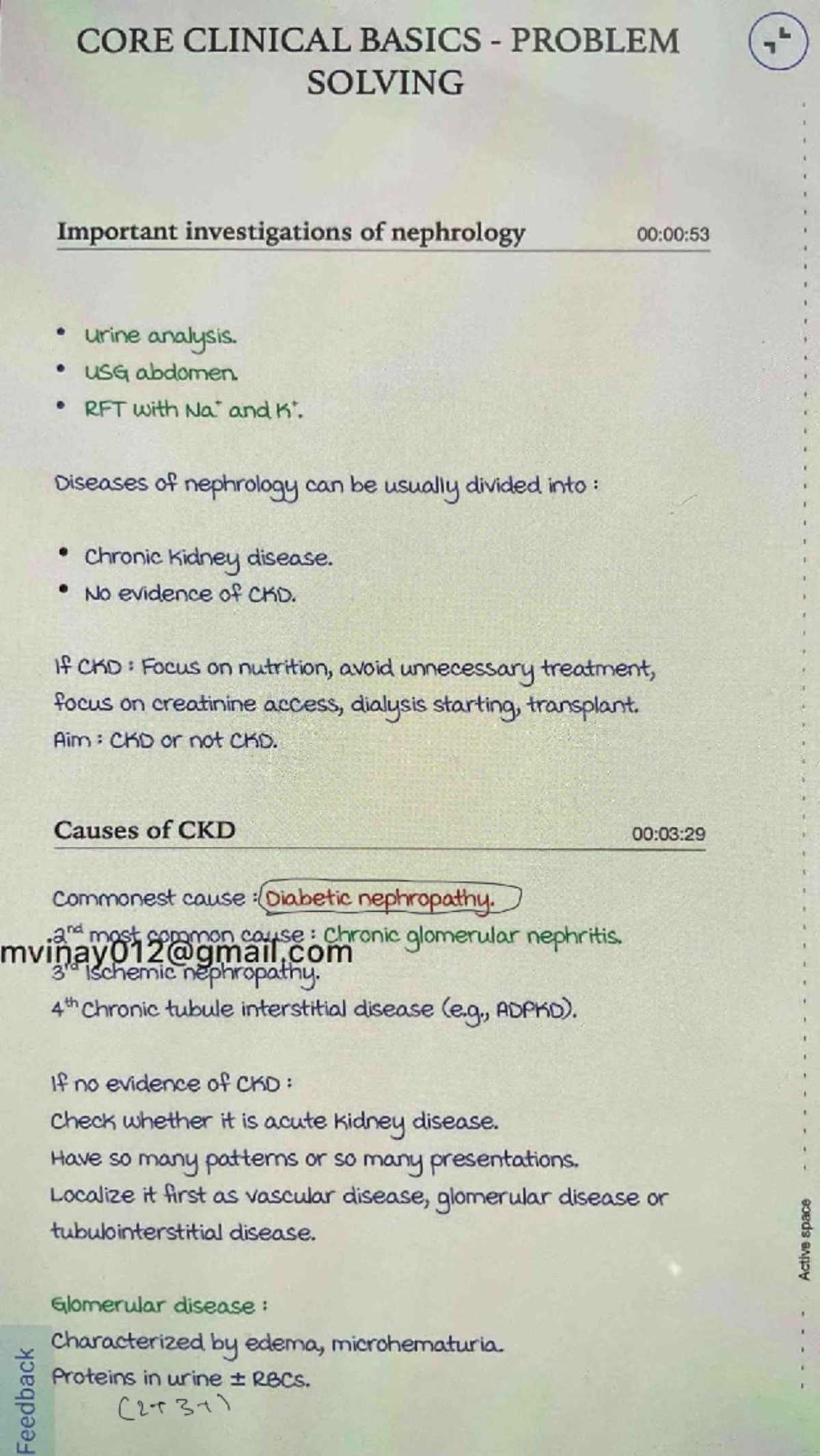 CORE CLINICAL BASICS: Nephrology Investigations & CKD Insights - Studocu
