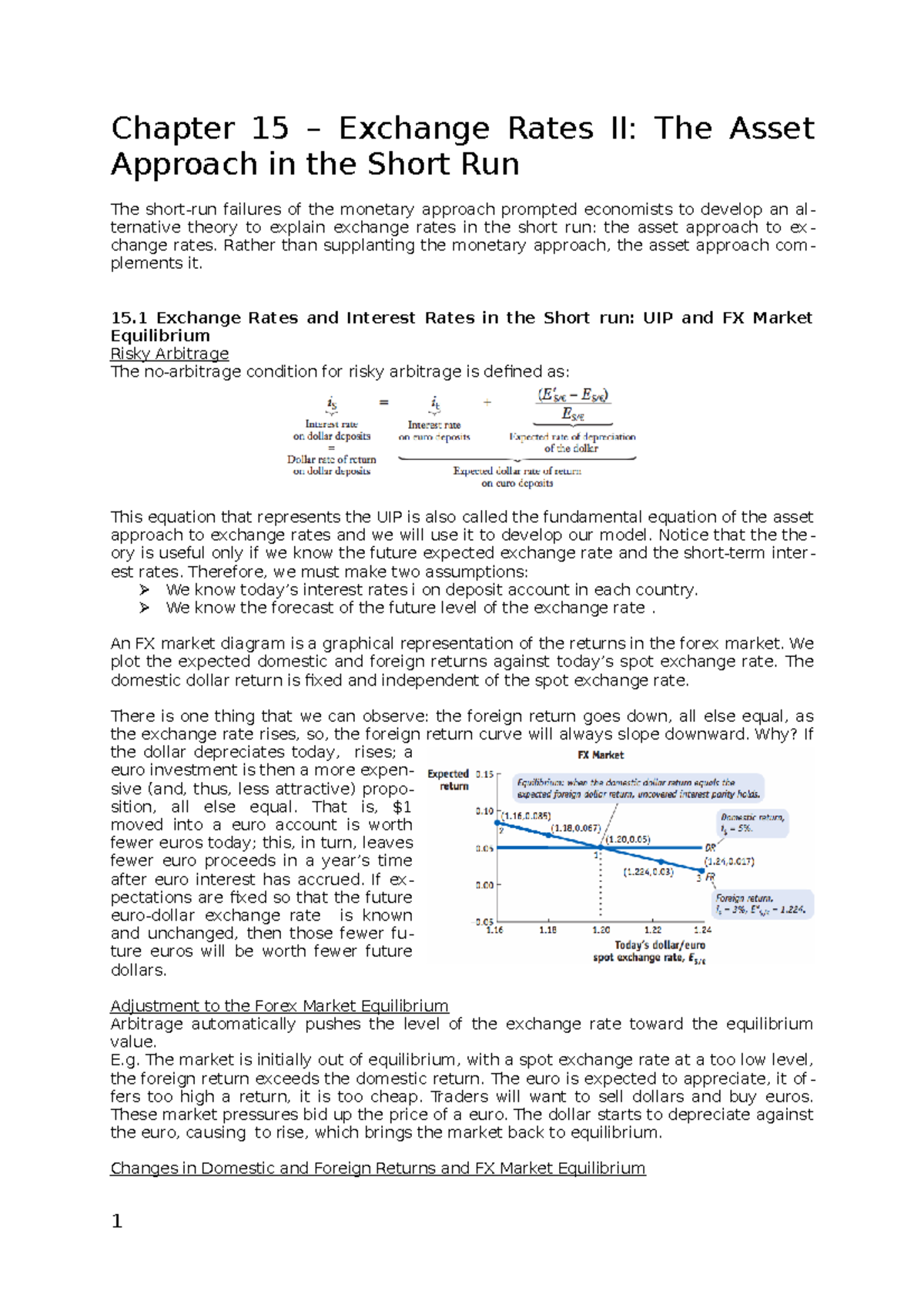 IER - Chapter 15 - Chapter 15 – Exchange Rates II: The Asset Approach ...