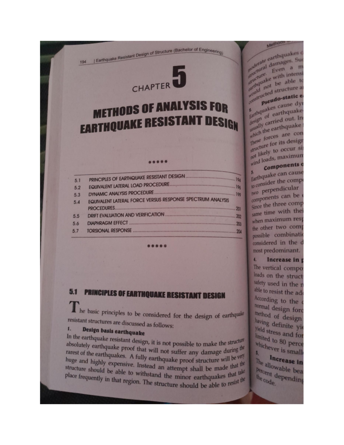 Methods I: Earthquake Resistant Design of Structures (Bachelor of ...