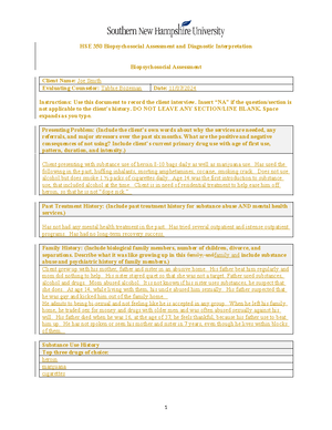 Hse350 biopsychosocial assessment and diagnostic interpretation - HSE ...