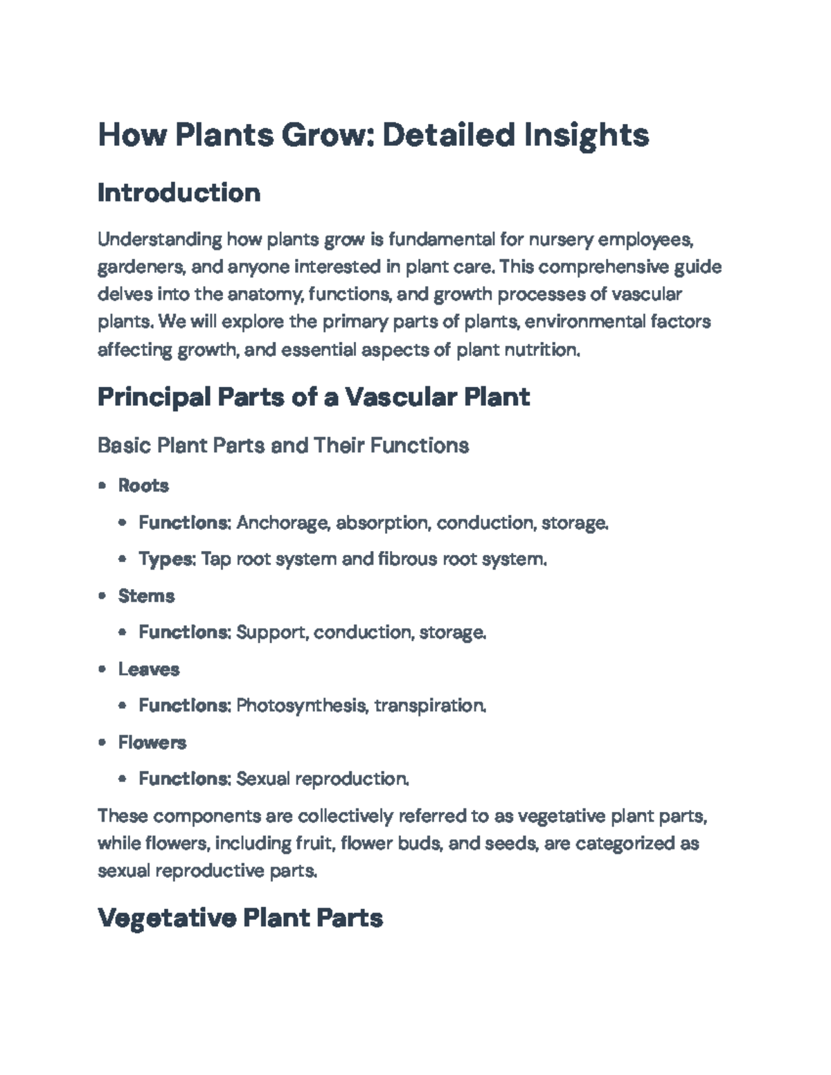 Understanding Plant Anatomy and Growth Processes: A Comprehensive Guide ...