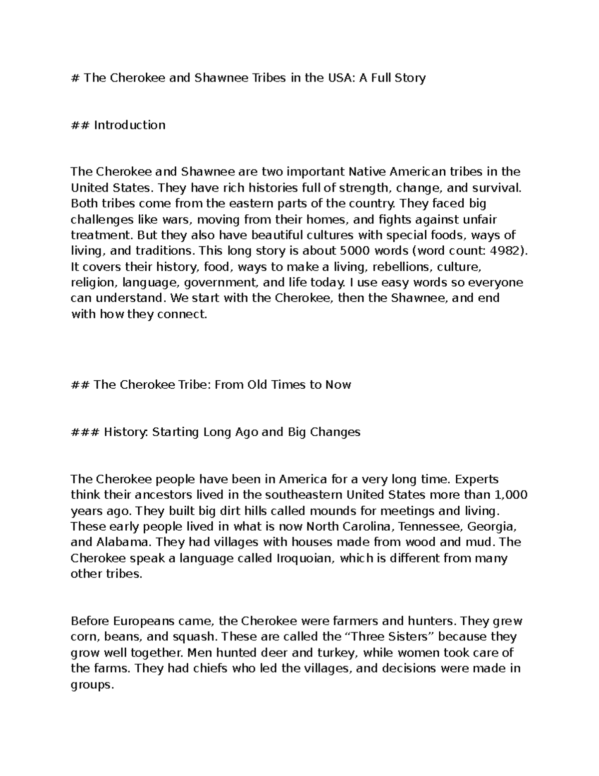 Cherokee and Shawnee Tribes: A Comprehensive Historical Overview - Studocu