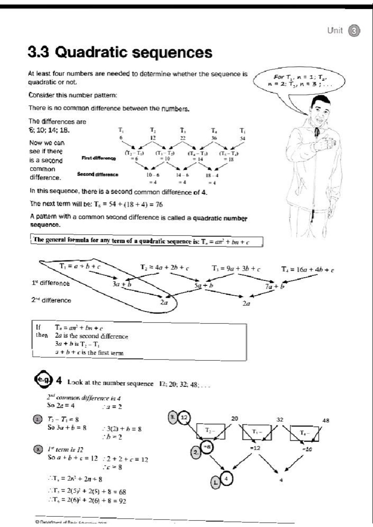 Unit 3: Understanding Quadratic Sequences and Their Patterns - Studocu