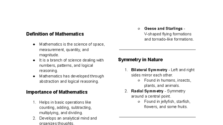MATH 101: Understanding the Definition and Importance of Mathematics ...