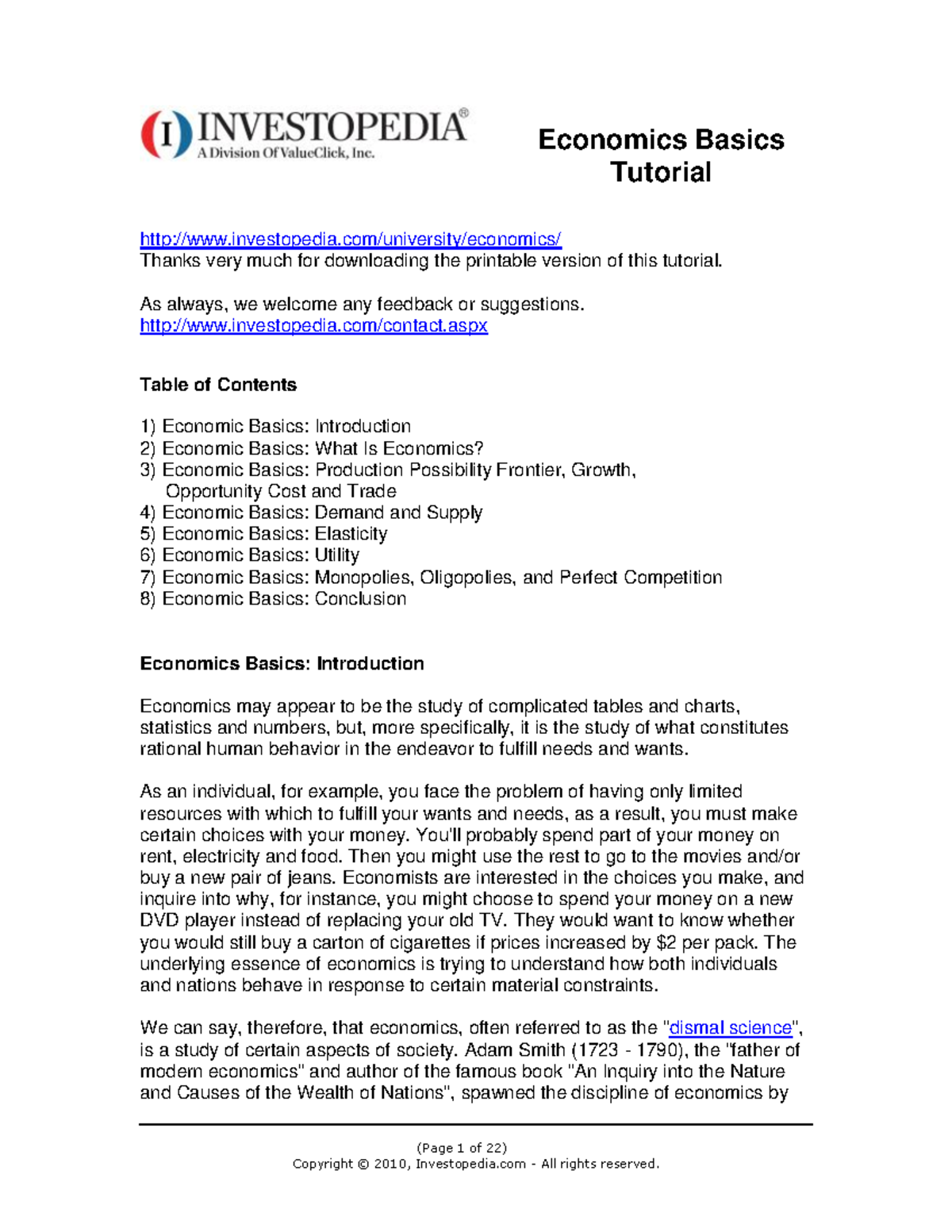 ECO 101: Economics Basics Tutorial and Key Concepts - Studocu