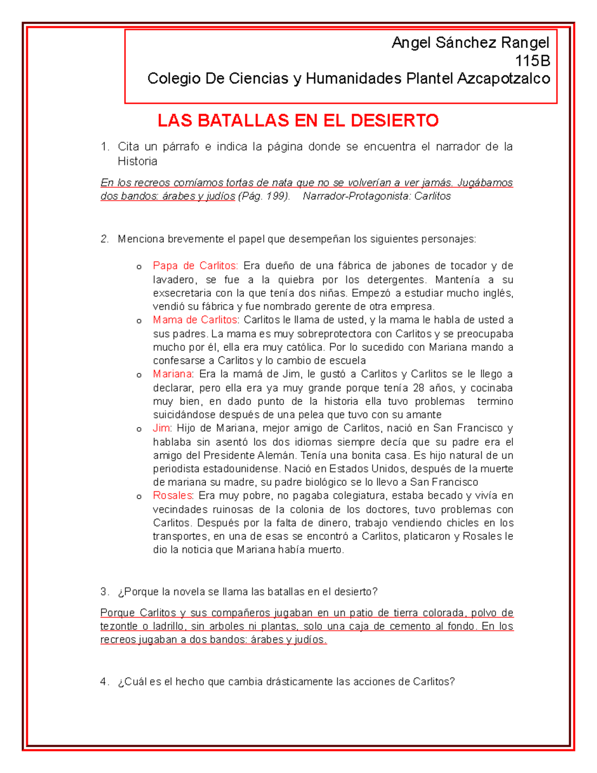 Ly R I - Cuestionario sobre "Las Batallas en el Desierto" de Pacheco ...