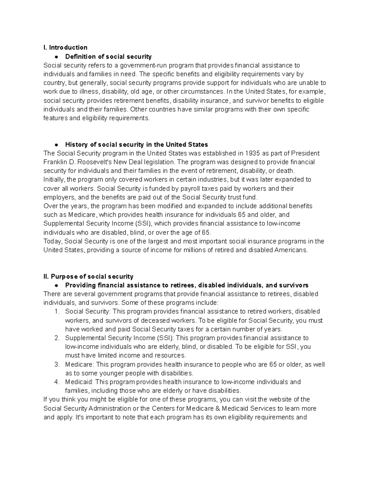 Social Security Overview: Key Notes and Insights for Understanding ...