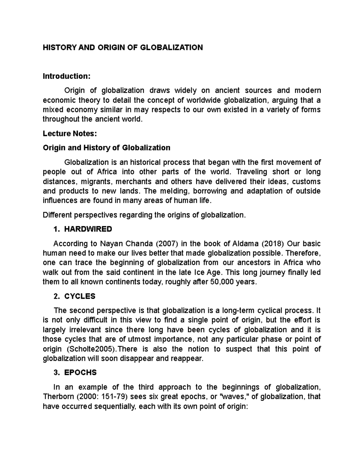 History AND Origin OF Globalization - HISTORY AND ORIGIN OF ...