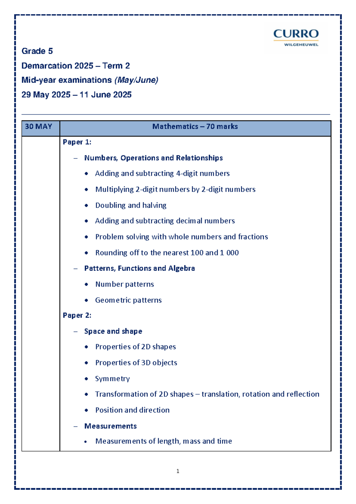 Grade 5 Mid-Year Exam Study Guide: Subjects & Skills Overview 2025 ...