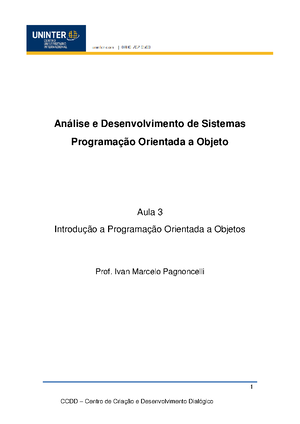 [Solved] O Java uma linguagem de programao orientada a objetos baseada ...