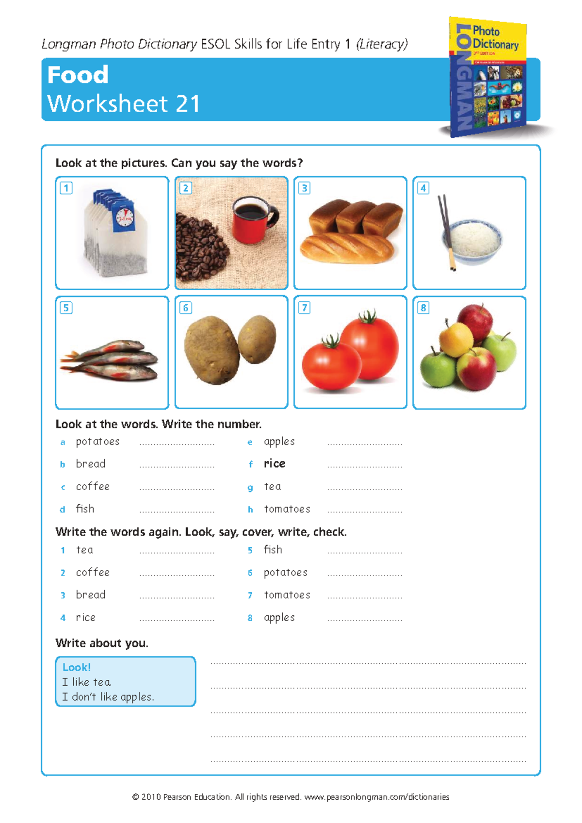 ESOL Skills for Life Entry 1: Food Vocabulary Worksheet - Studocu