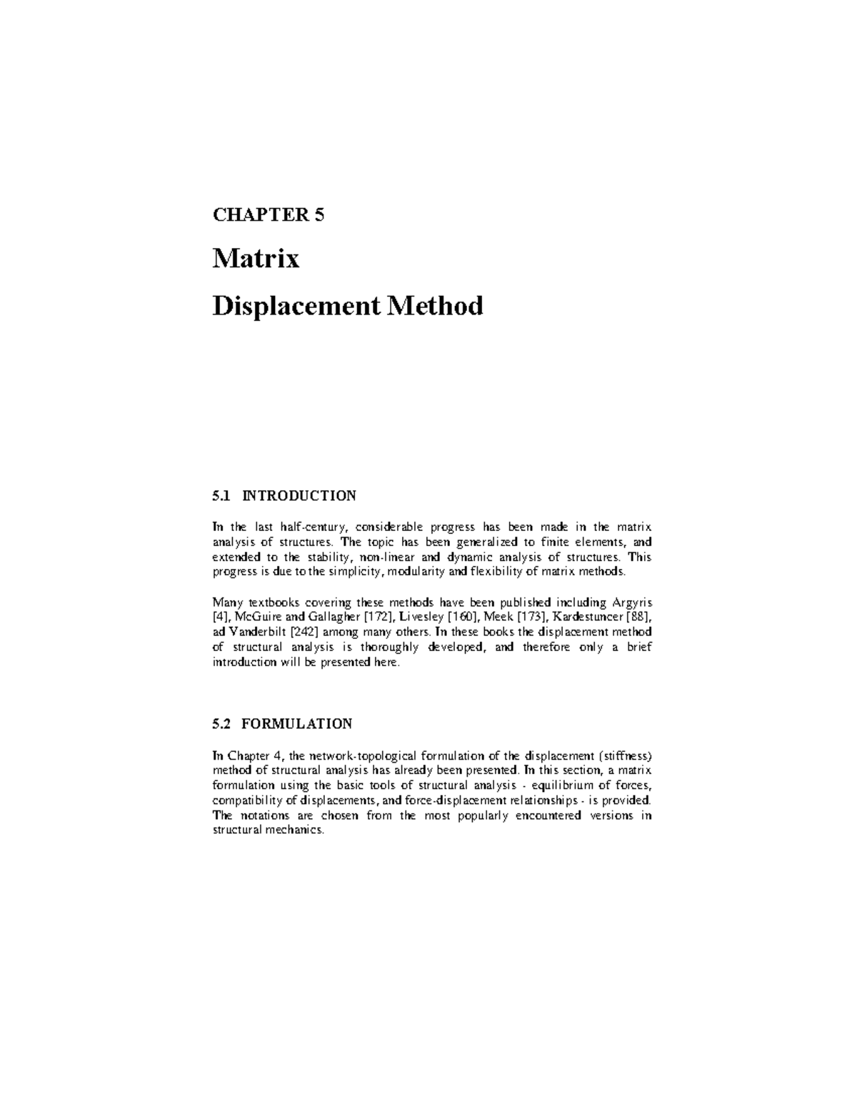 CHAPTER 5 Matrix Displacement Method - BCEE 452 ENGR 6511 - Studocu