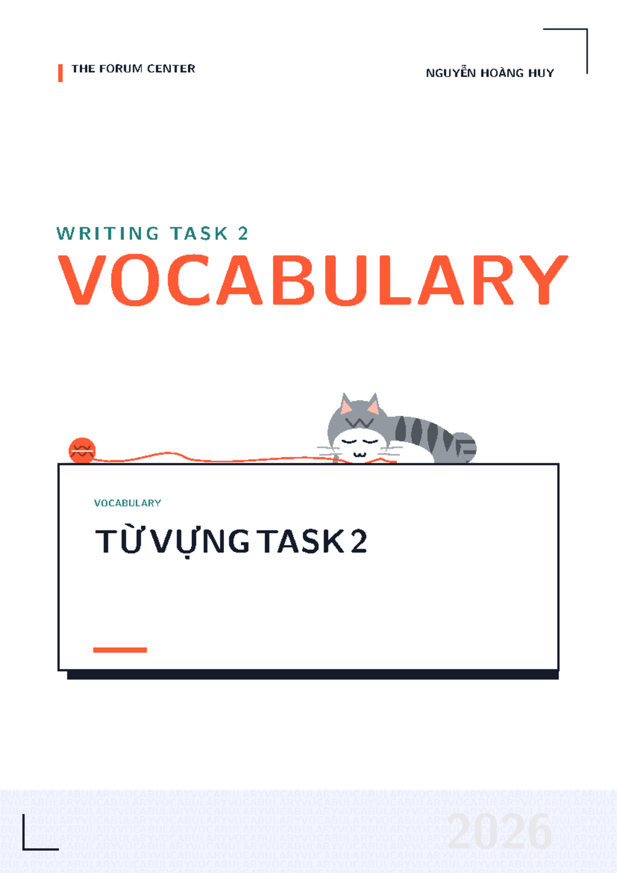 IELTS Writing Task 2 Vocabulary Guide - Nguyễn Hoàng Huy - Studocu