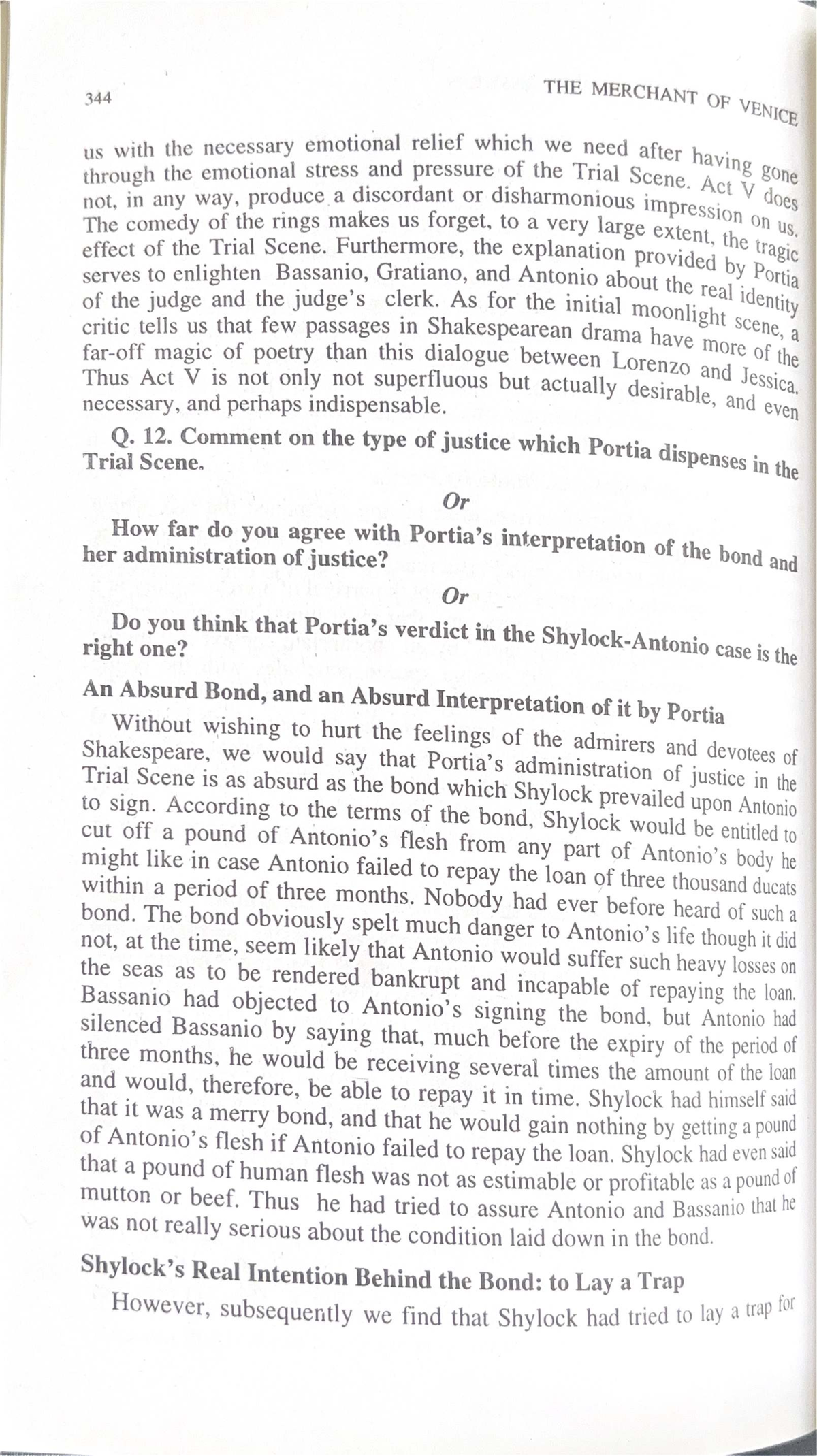 344 The merchant of Venice: analysis of the trial scene and act V - Studocu