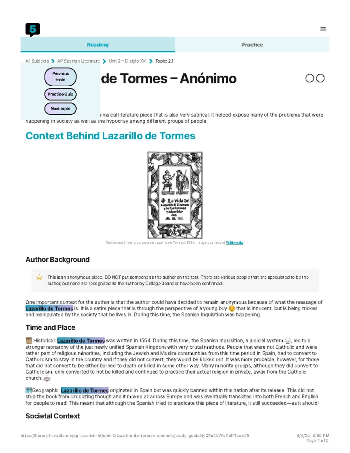 AP Spanish Literature 2024 – Unit 5 Exam Review: La Generación del 98 ...