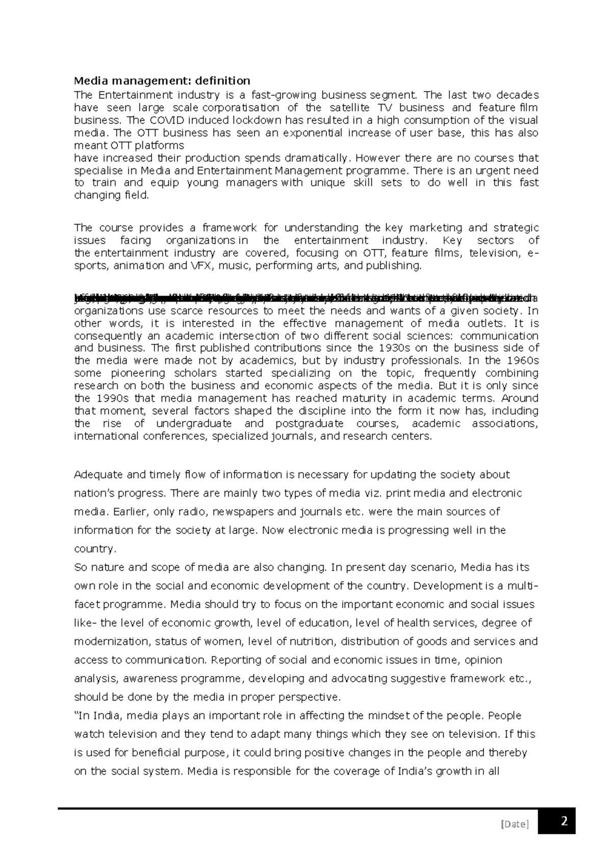 Media Management Overview: Key Insights and Trends - Studocu