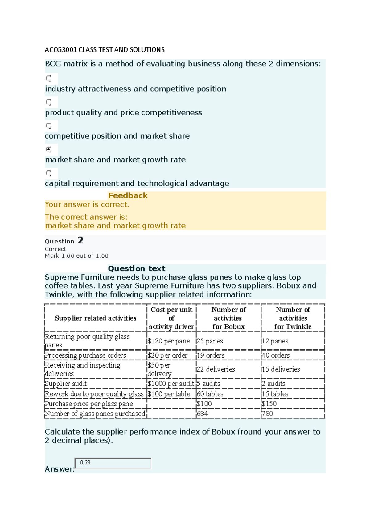 ACCG 3001 Class TEST Questions & Detailed Solutions - Studocu