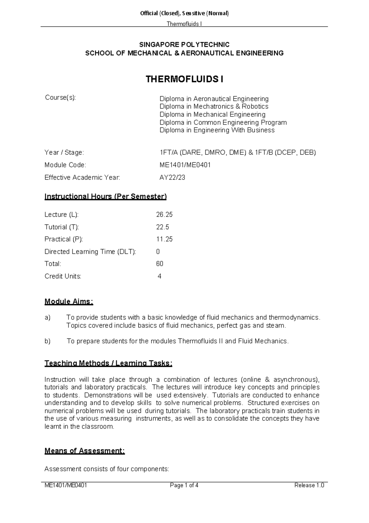 Thermofluids I Overview (DARE, DMRO, DME, DCEP, DEB) - Studocu